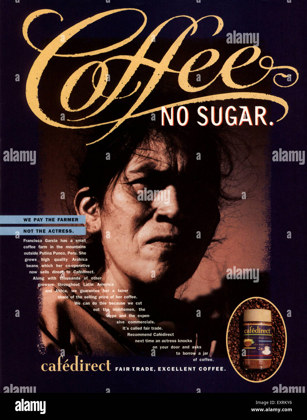 1990s UK Cafe Direct Magazine Advert Stock Photo - Alamy