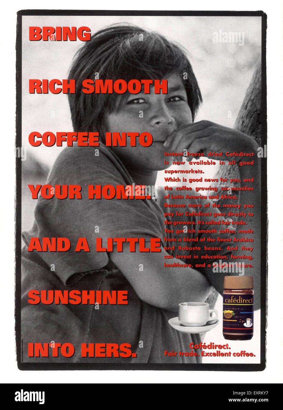 1990s UK Cafe Direct Magazine Advert Stock Photo - Alamy