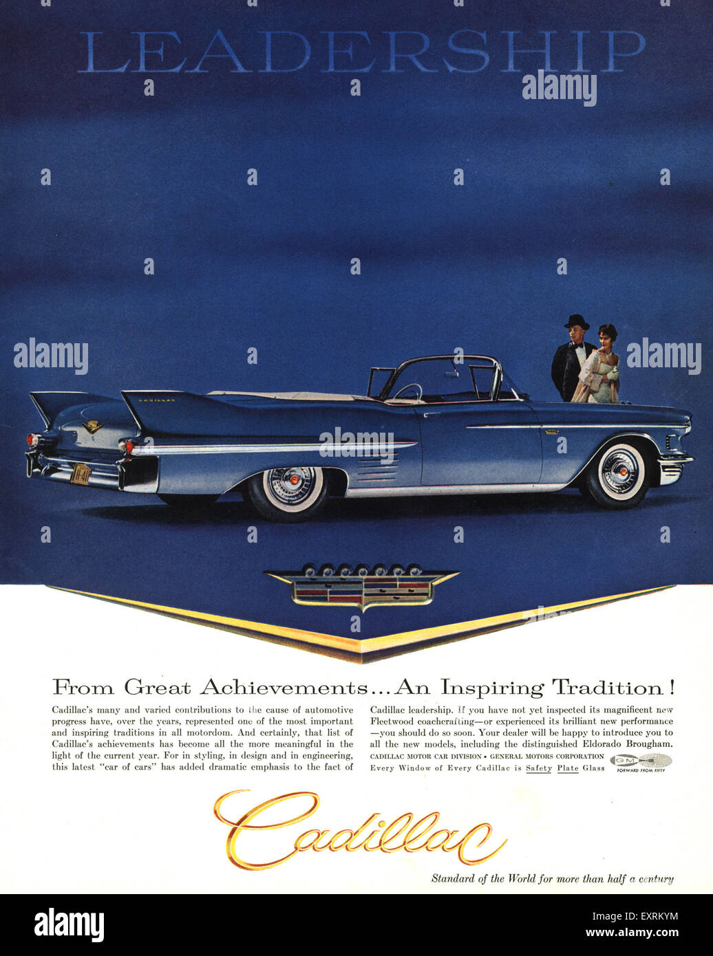 1950s usa cadillac magazine advert hi-res stock photography and images ...