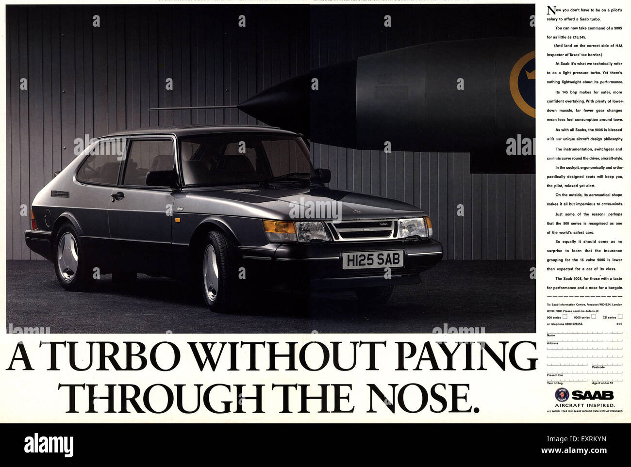 1990s UK SAAB Magazine Advert Stock Photo - Alamy