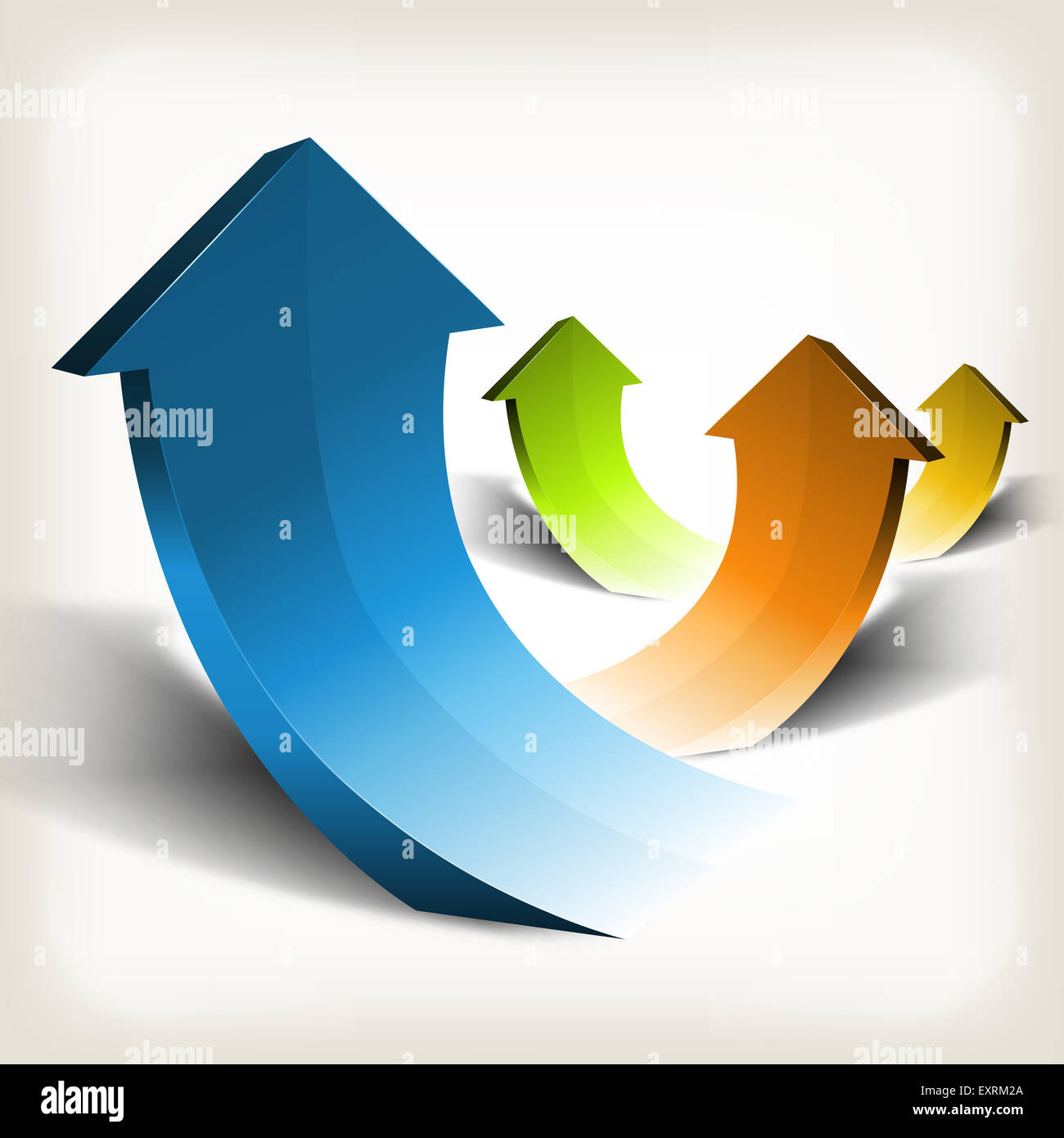 Illustration of an arrangement of abstract vintage rising arrows ...