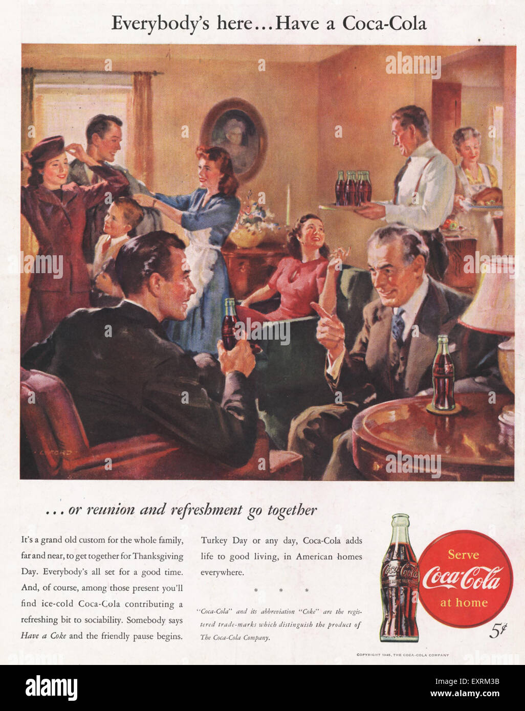 1940s USA Coca-Cola Magazine Advert Stock Photo - Alamy