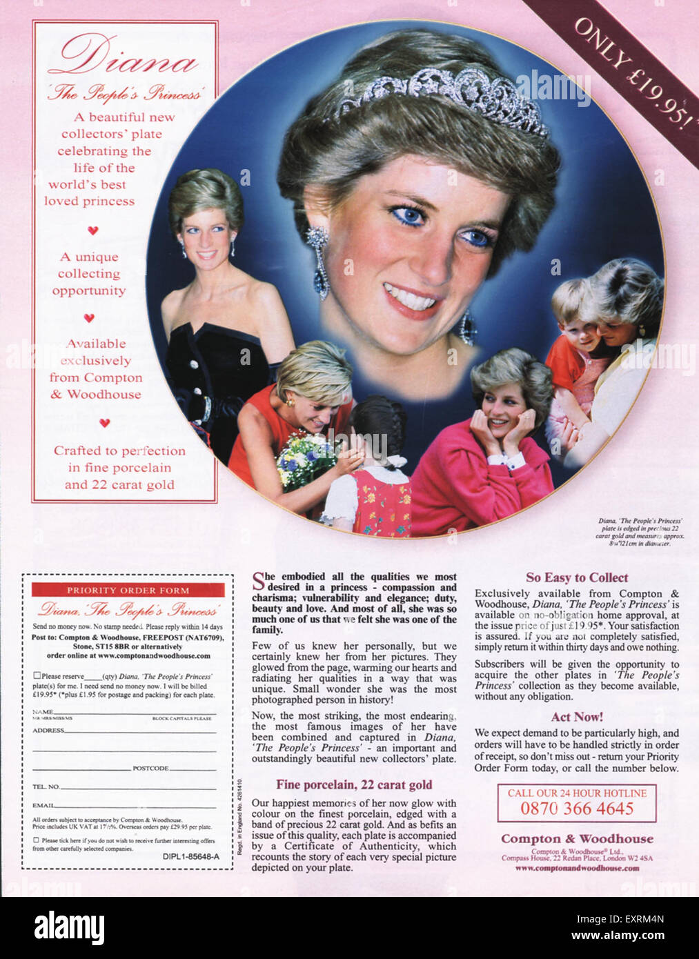 2000s UK Commemorative Plate Magazine Advert Stock Photo - Alamy