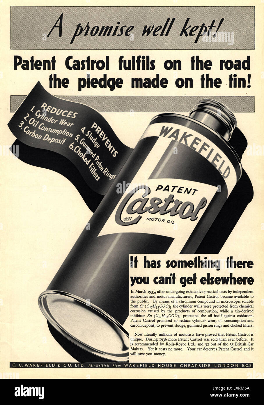 Castrol advert hi-res stock photography and images - Alamy