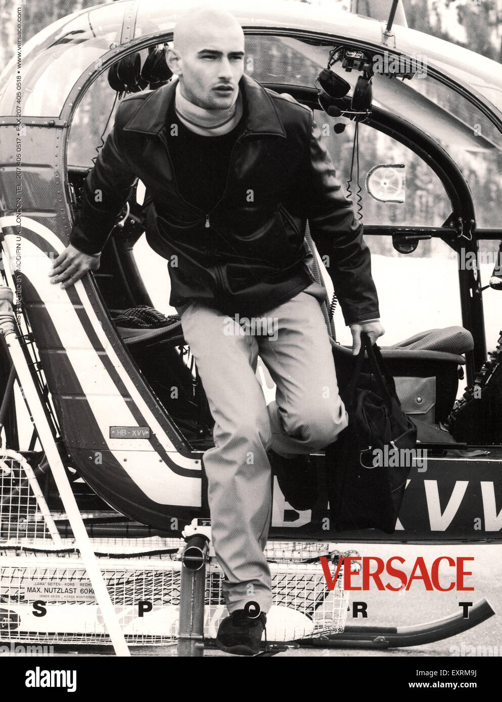 1990s UK Versace Magazine Advert Stock Photo - Alamy