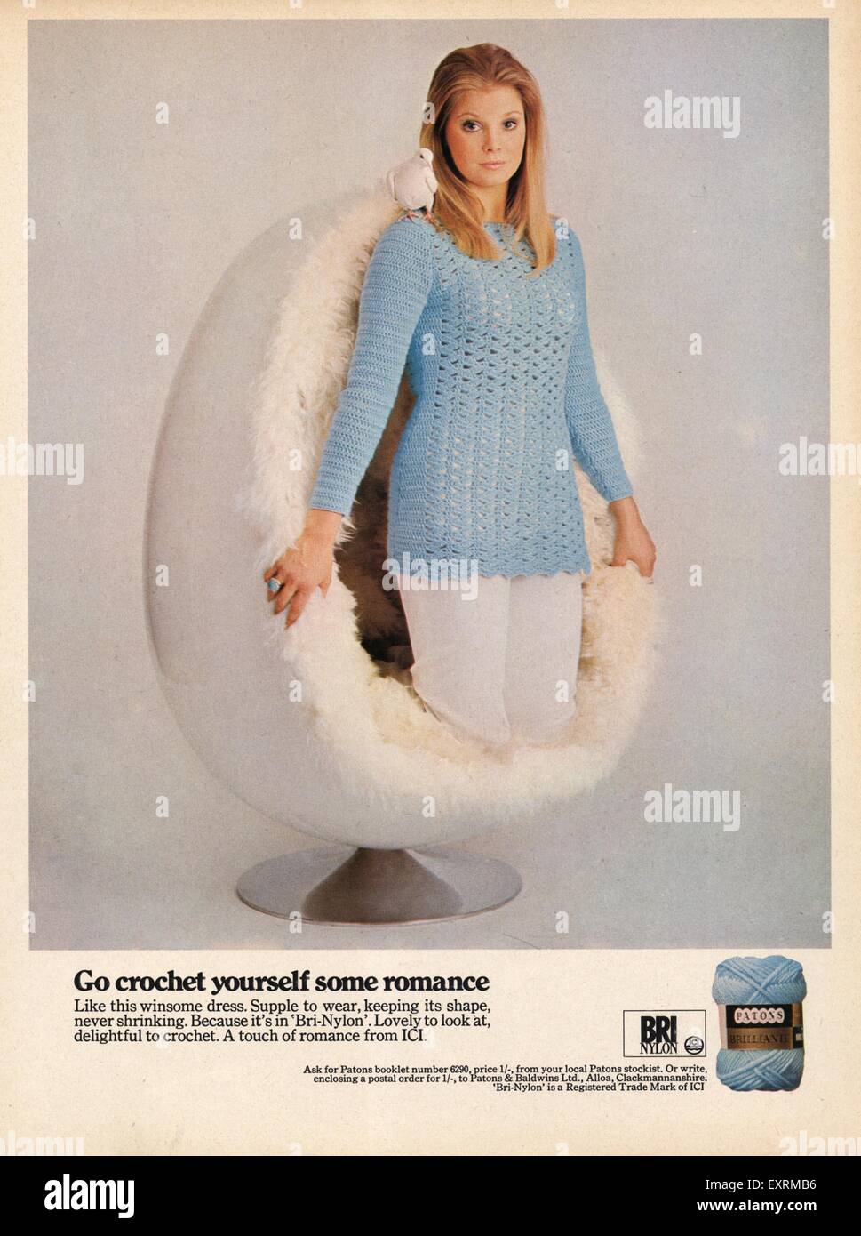 1970s UK Bri-Nylon by ICI Magazine Advert Stock Photo - Alamy