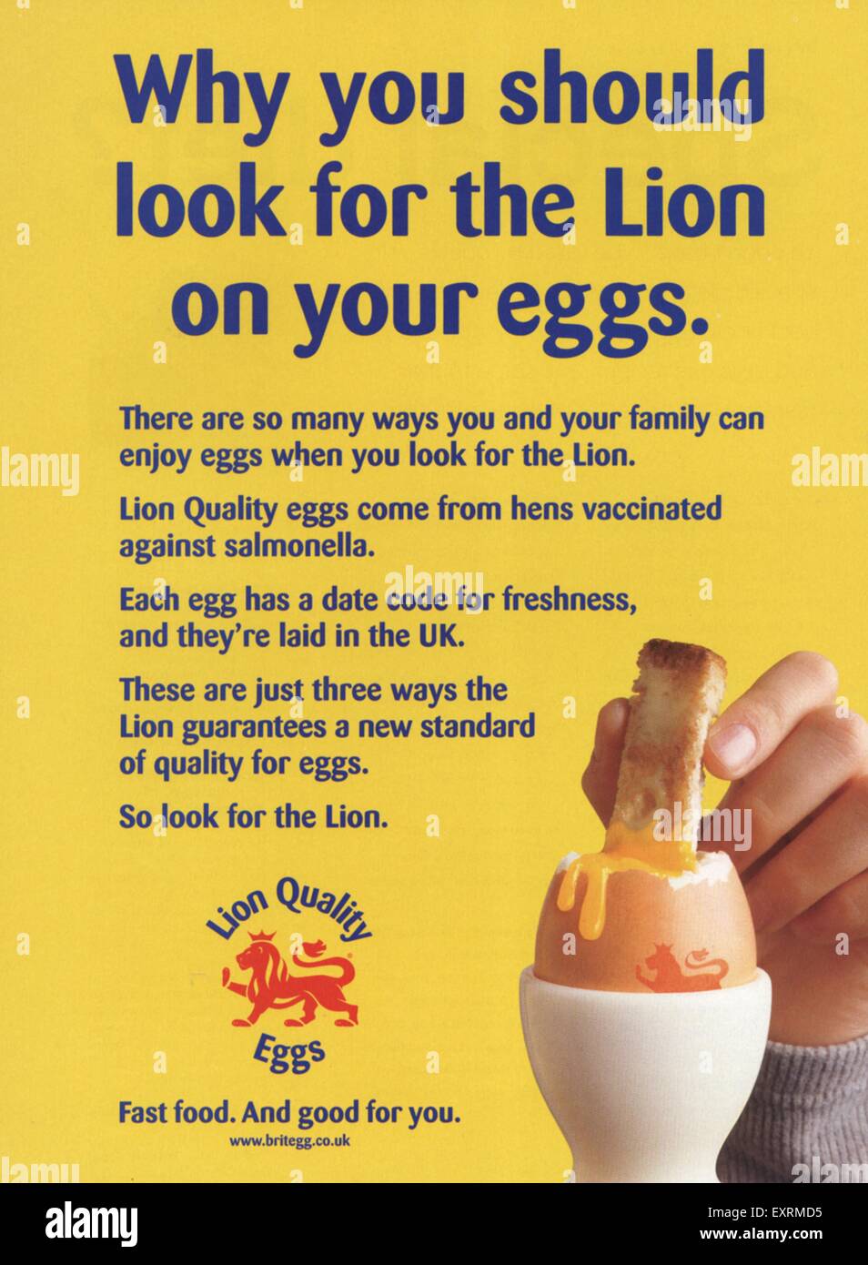 2000s UK Lion Quality Magazine Advert Stock Photo - Alamy