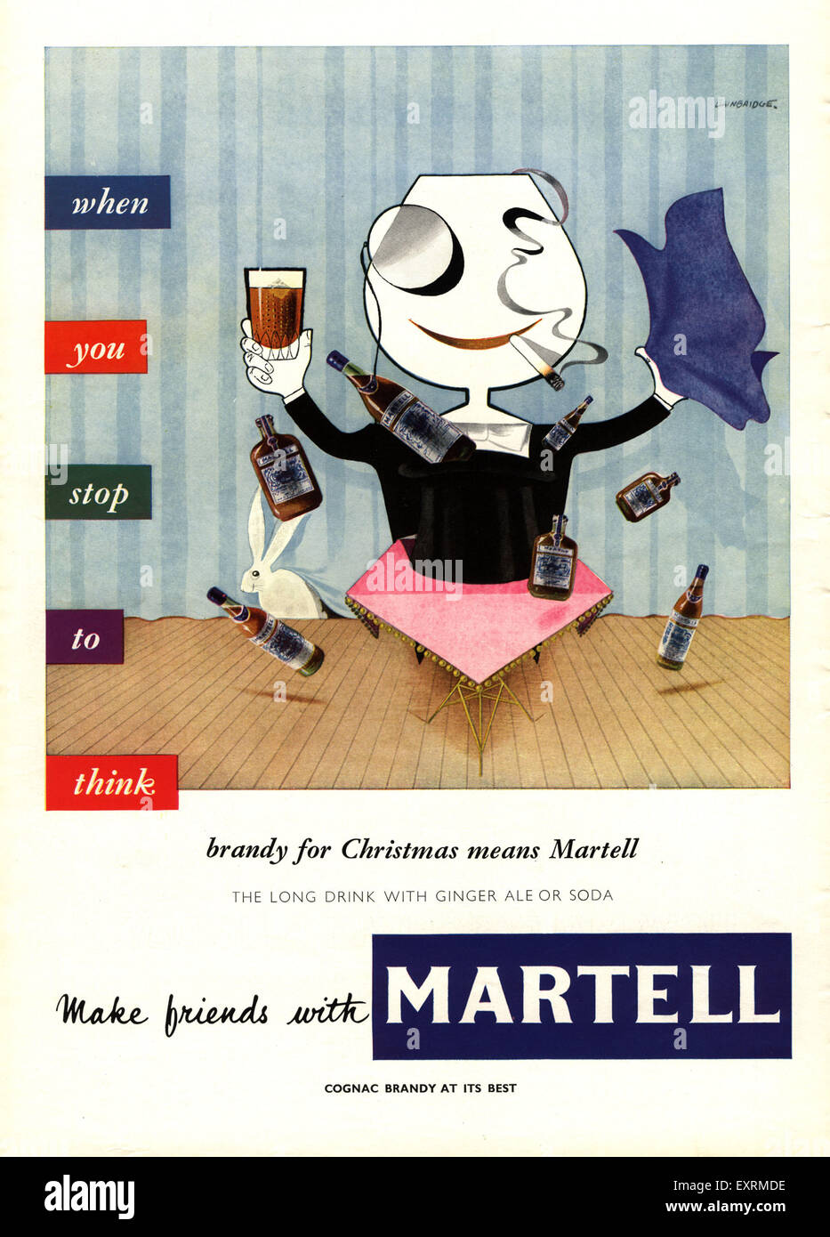 Martell advert hi-res stock photography and images - Alamy