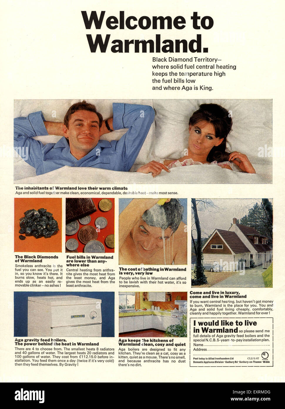 1960s UK Aga Magazine Advert Stock Photo - Alamy