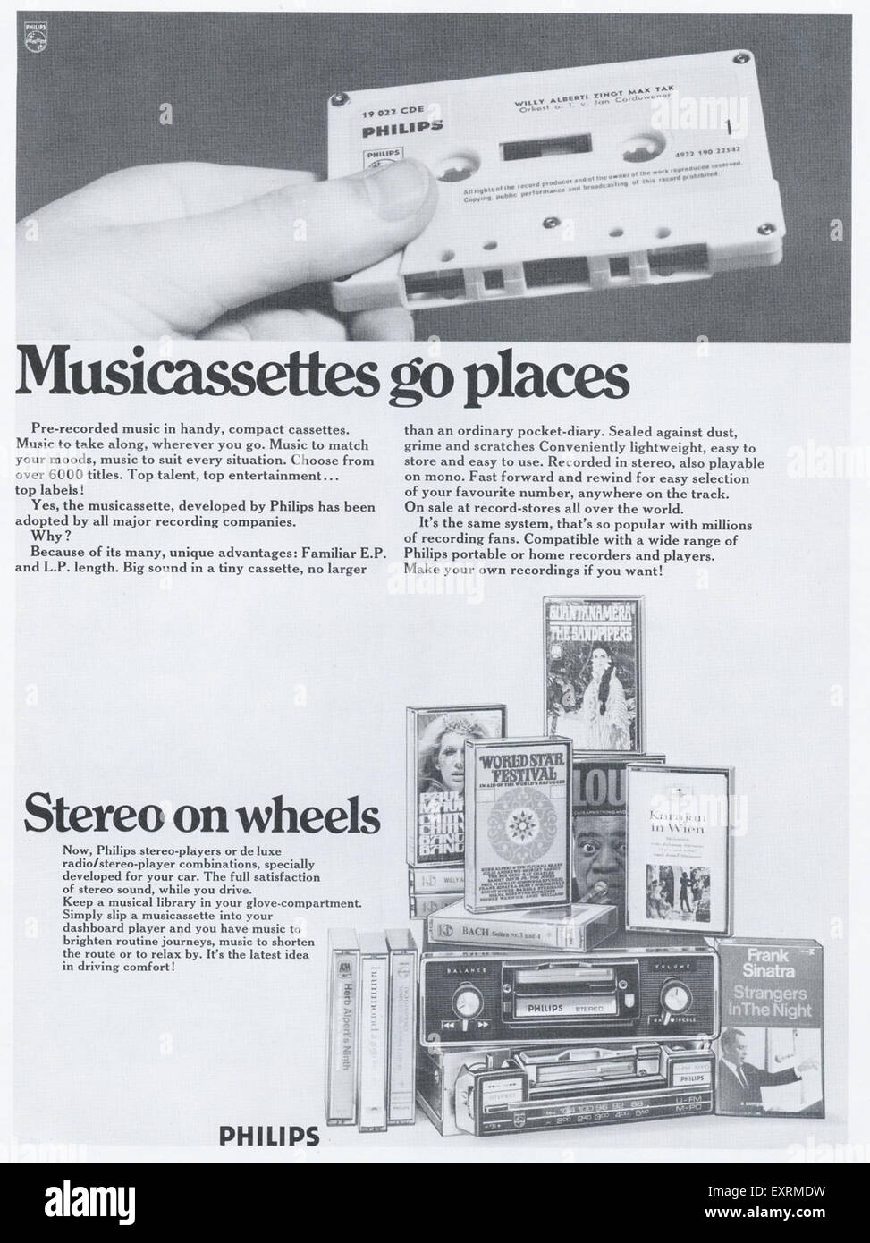 1960s UK Philips Magazine Advert Stock Photo - Alamy