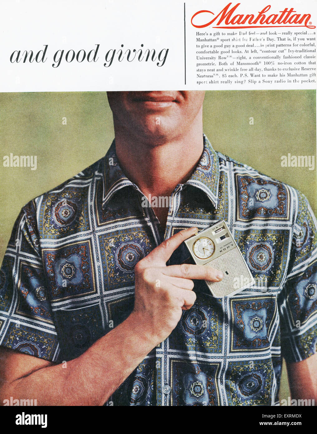 1960s USA Sony Magazine Advert Stock Photo - Alamy