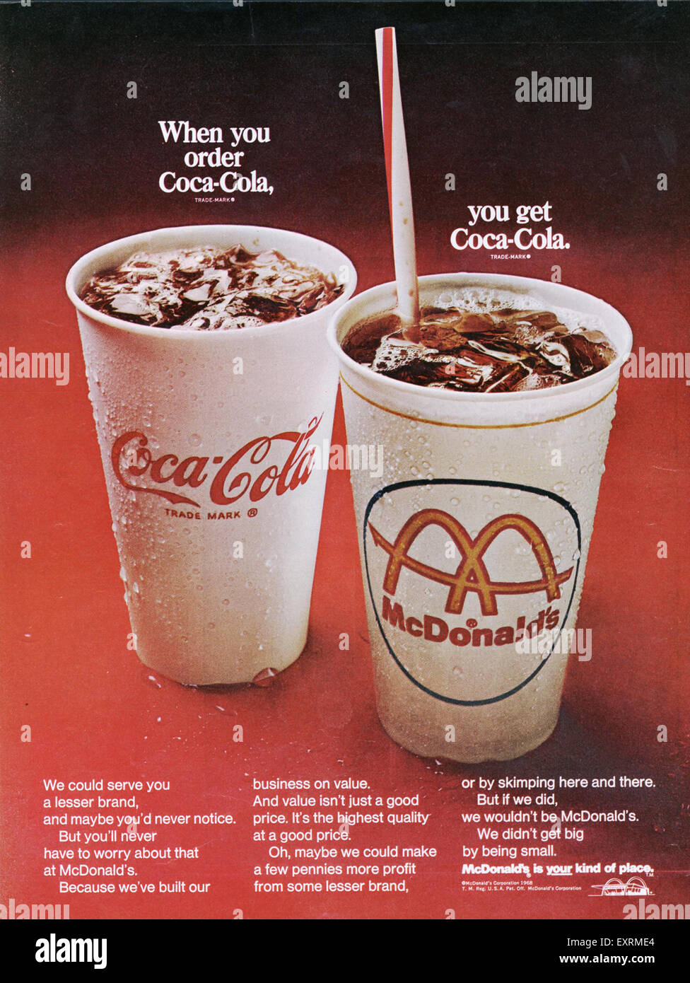 1960s UK McDonalds Magazine Advert Stock Photo - Alamy