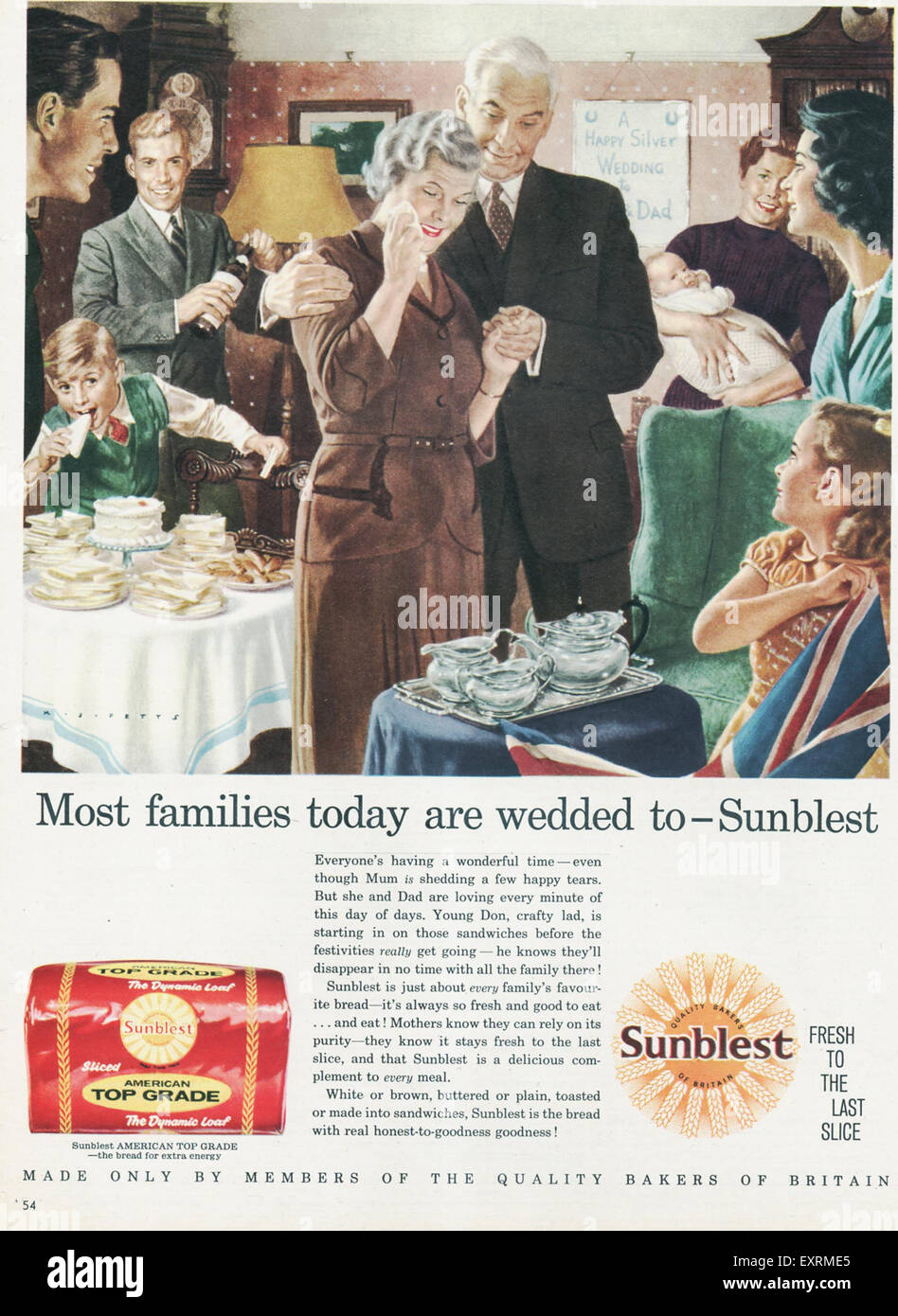 1950s UK Sunblest Magazine Advert Stock Photo - Alamy