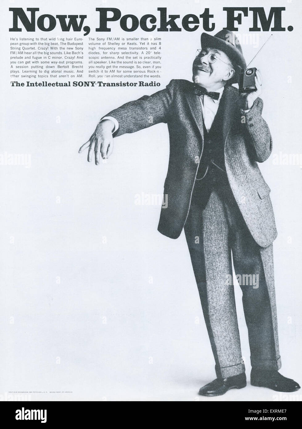 1960s USA Sony Magazine Advert Stock Photo - Alamy