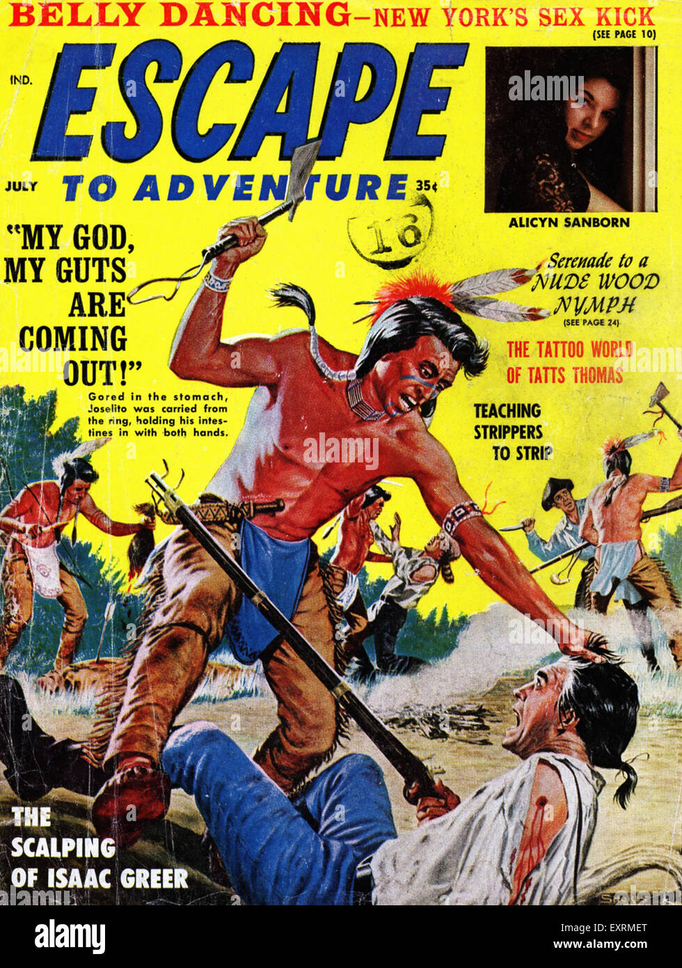 1970s USA Escape to Adventure Magazine Cover Stock Photo - Alamy