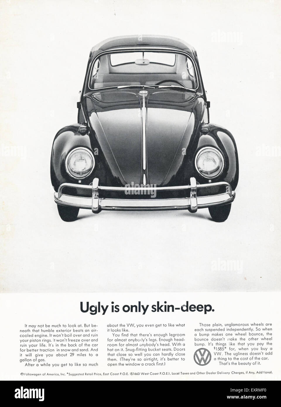 1960s USA Volkswagen Beetle Magazine Advert Stock Photo - Alamy