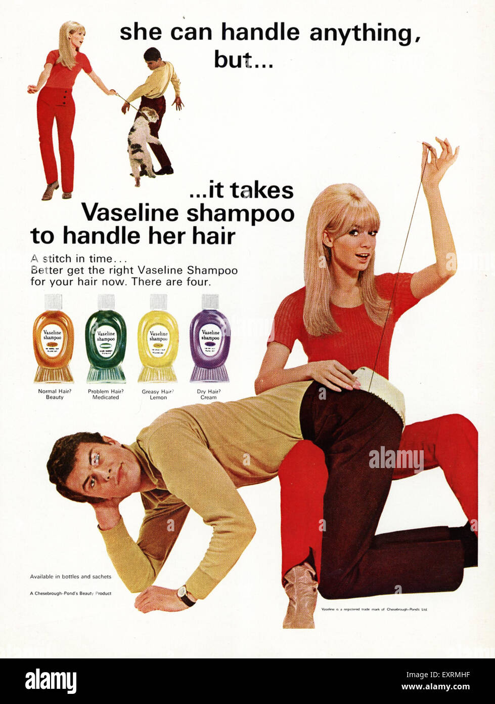 1960s UK Vaseline Magazine Advert Stock Photo - Alamy