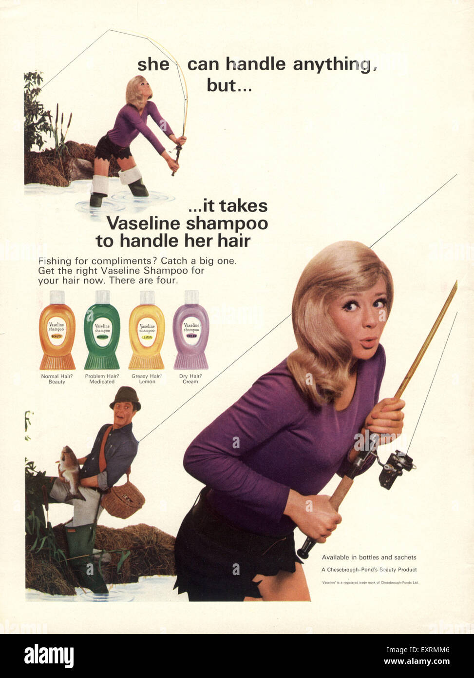 1960s UK Vaseline Magazine Advert Stock Photo - Alamy