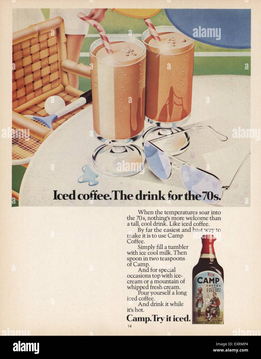 1970s UK Camp Magazine Advert Stock Photo - Alamy