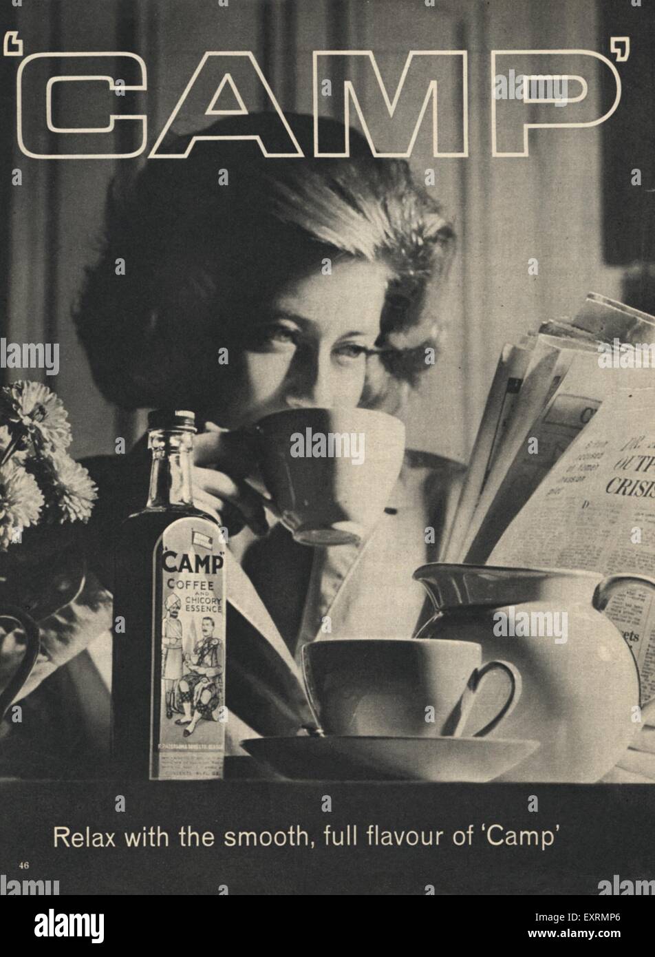 1960s UK Camp Magazine Advert Stock Photo - Alamy