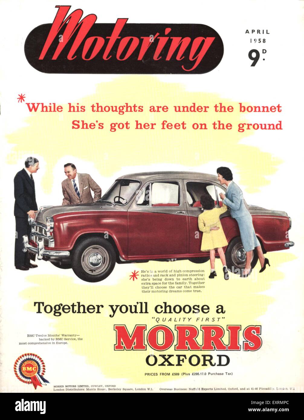 1950s UK Motoring Magazine Cover Stock Photo - Alamy