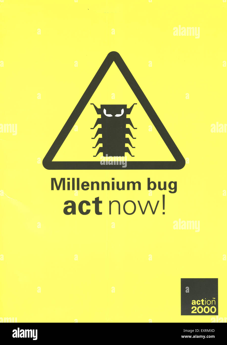 1990s UK The Millennium Bug Magazine Advert Stock Photo - Alamy