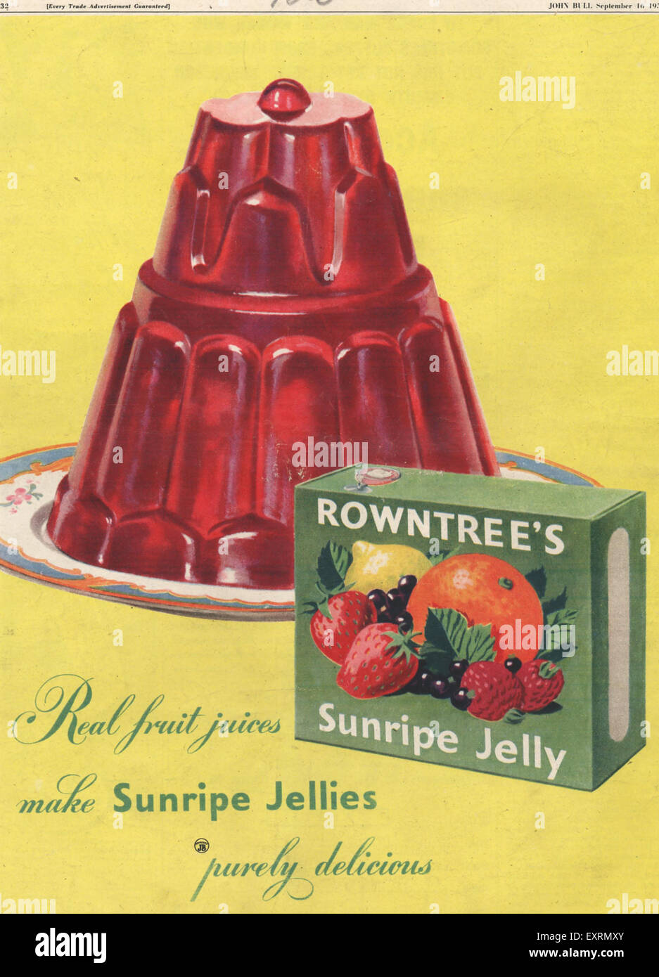 1950s UK Rowntree's Magazine Advert Stock Photo - Alamy