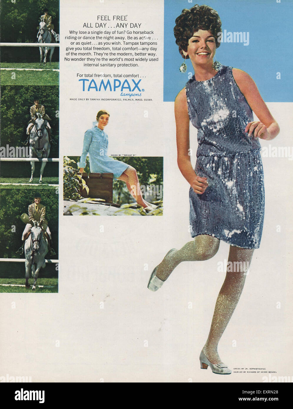 1960s uk tampax magazine advert hi-res stock photography and images - Alamy