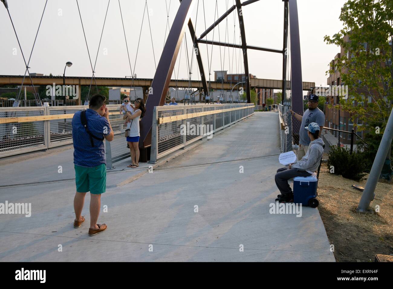 Milwaukee Avenue Bridge,606/Bloomingdale Trail, Chicago, Illinois Stock ...