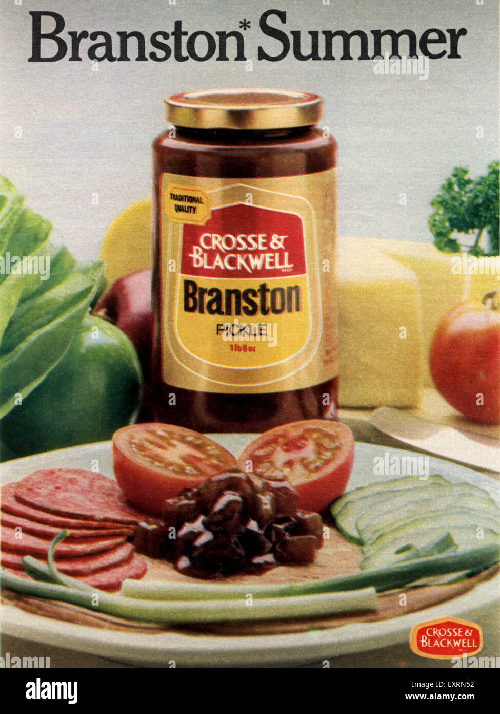 1960s UK Branston Pickles Magazine Advert Stock Photo - Alamy