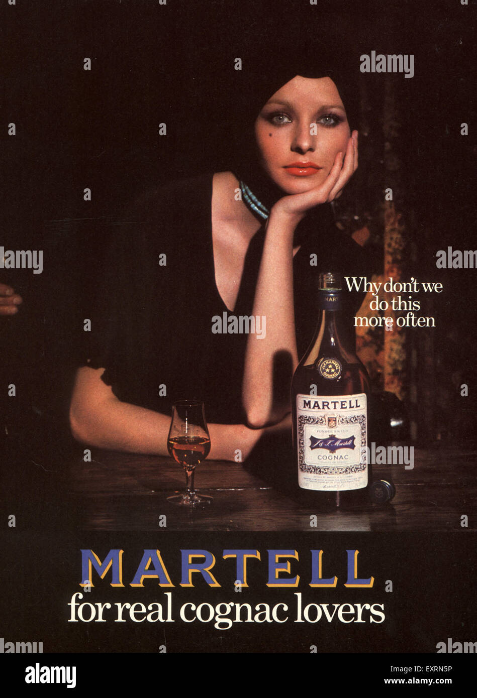 1970s UK Martell Magazine Advert Stock Photo - Alamy