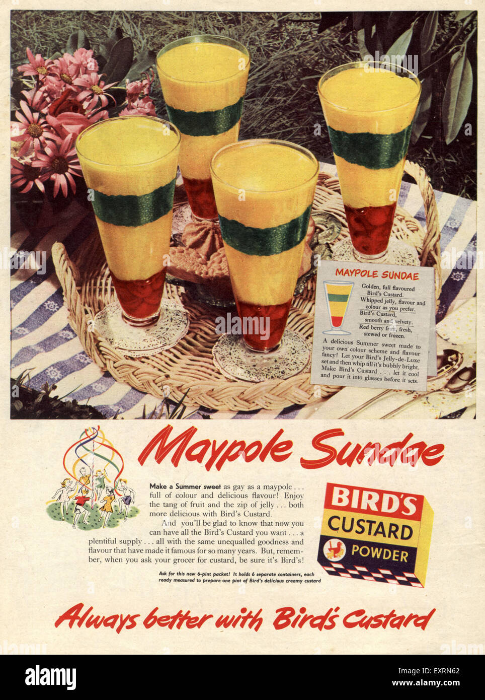 Birds custard advert hi-res stock photography and images - Alamy