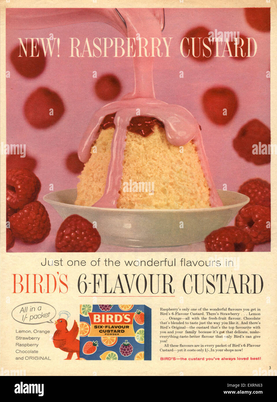 1950s UK Bird's Magazine Advert Stock Photo - Alamy