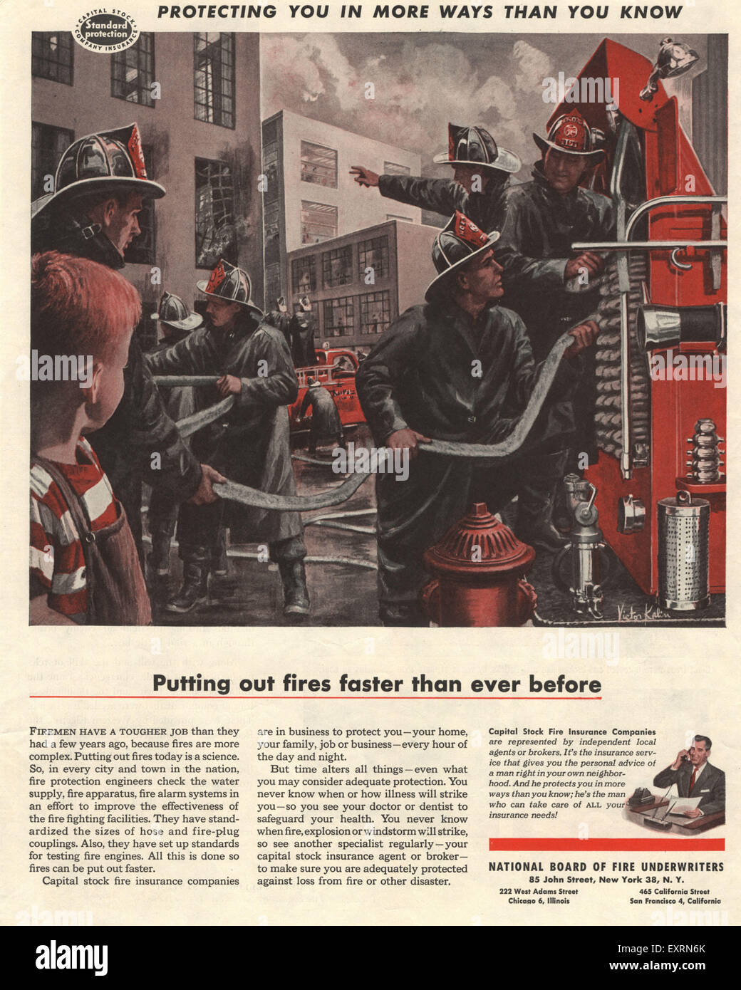 1940s fireman hi-res stock photography and images - Alamy
