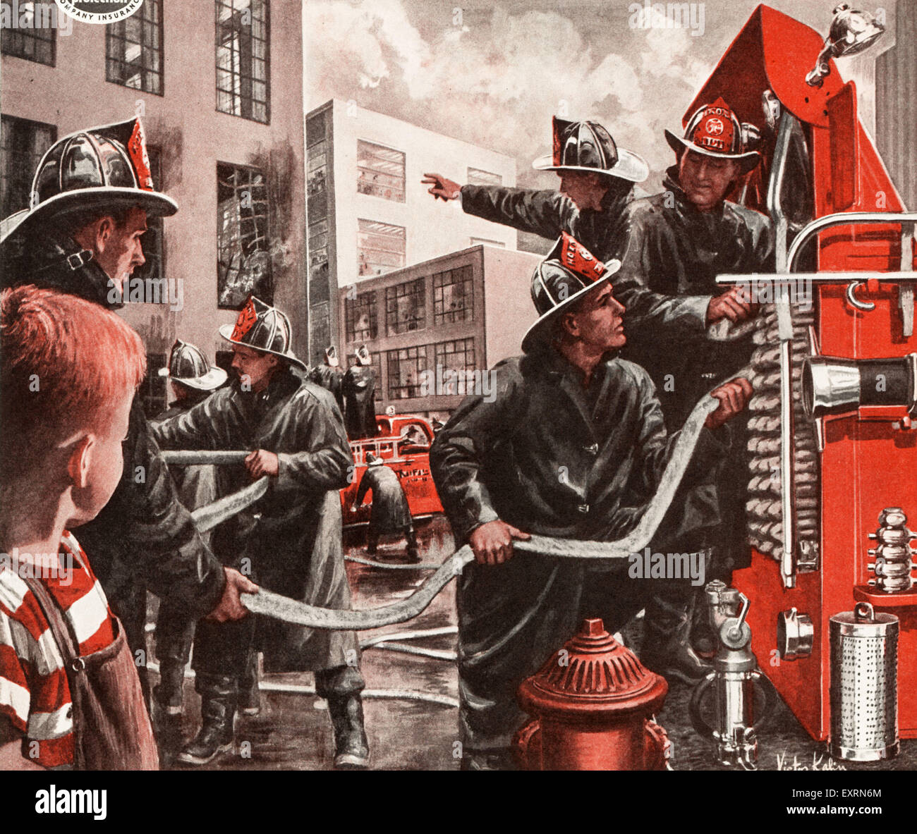 1940s fireman hi-res stock photography and images - Alamy