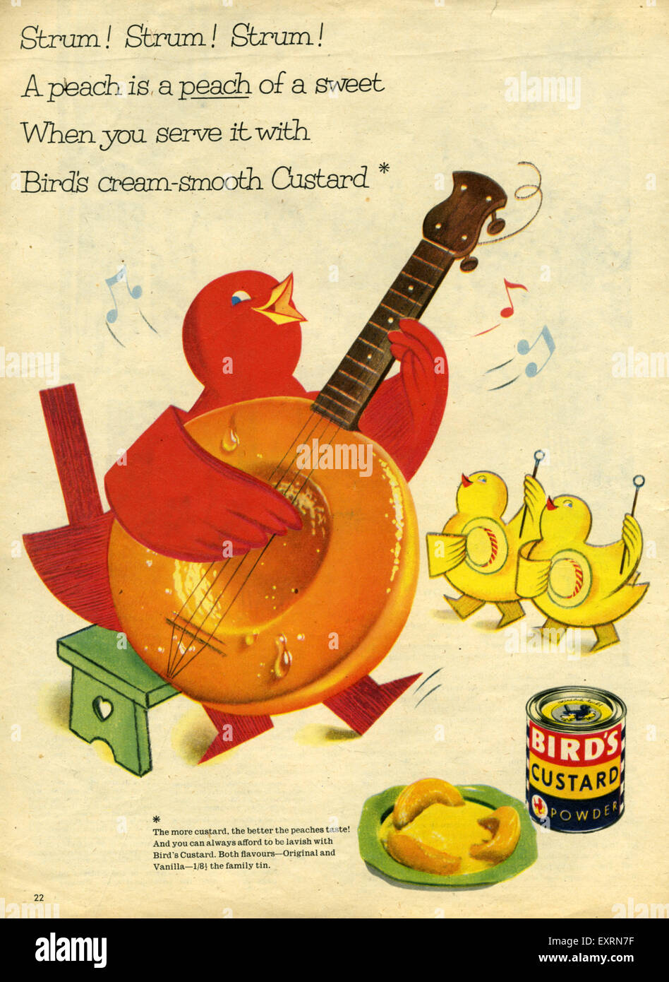 1950s UK Bird's Magazine Advert Stock Photo - Alamy