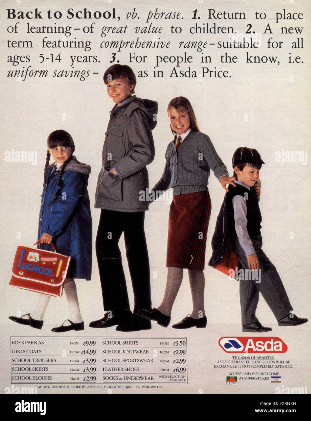 1980s UK Asda Magazine Advert Stock Photo - Alamy