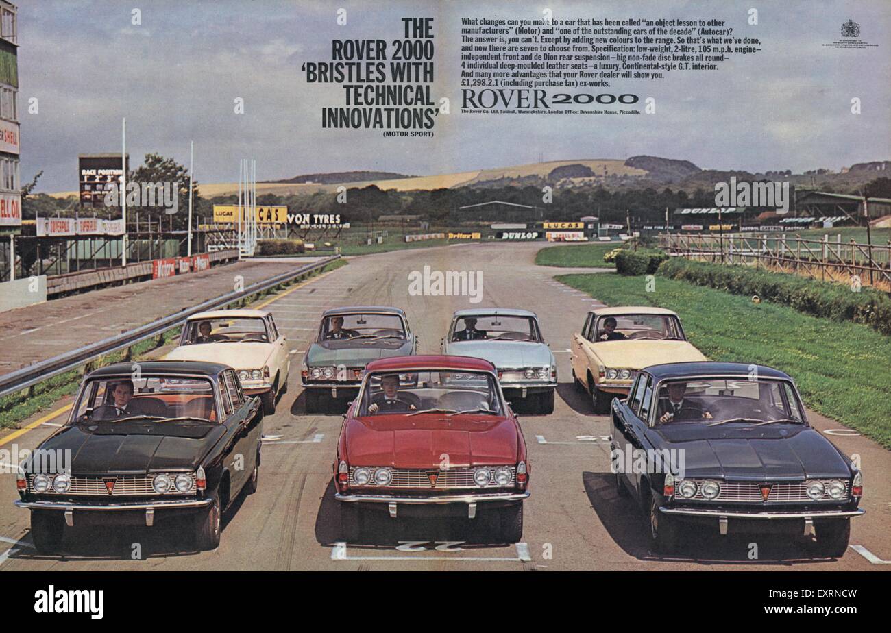 1960s UK Rover Magazine Advert Stock Photo - Alamy
