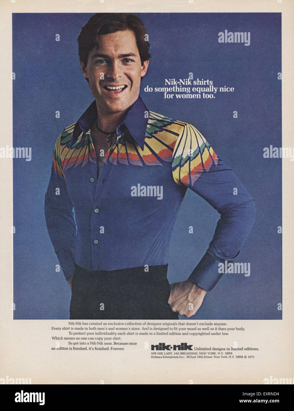 1970s USA Nik-Nik Magazine Advert Stock Photo - Alamy