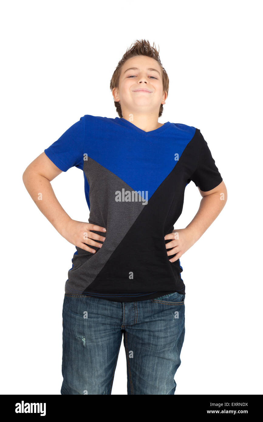 Handsome child doing different expressions in different sets of clothes ...