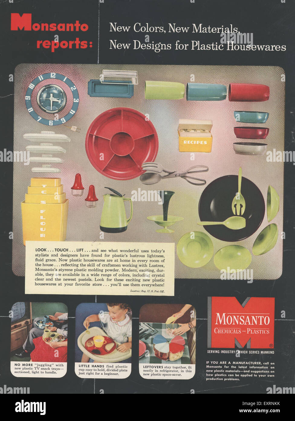 1940s USA Monsanto Magazine Advert Stock Photo - Alamy