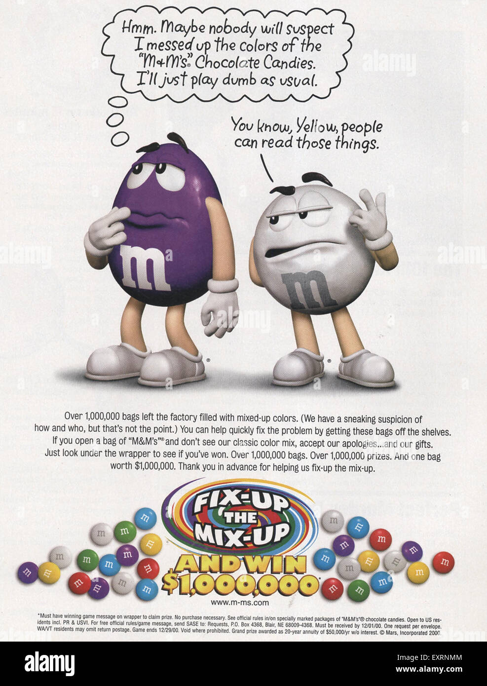 2000s USA M&M's Magazine Advert Stock Photo - Alamy