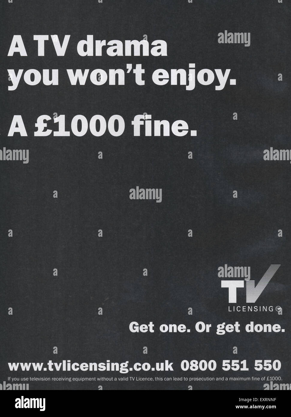 2000s UK TV Licensing Magazine Advert Stock Photo - Alamy