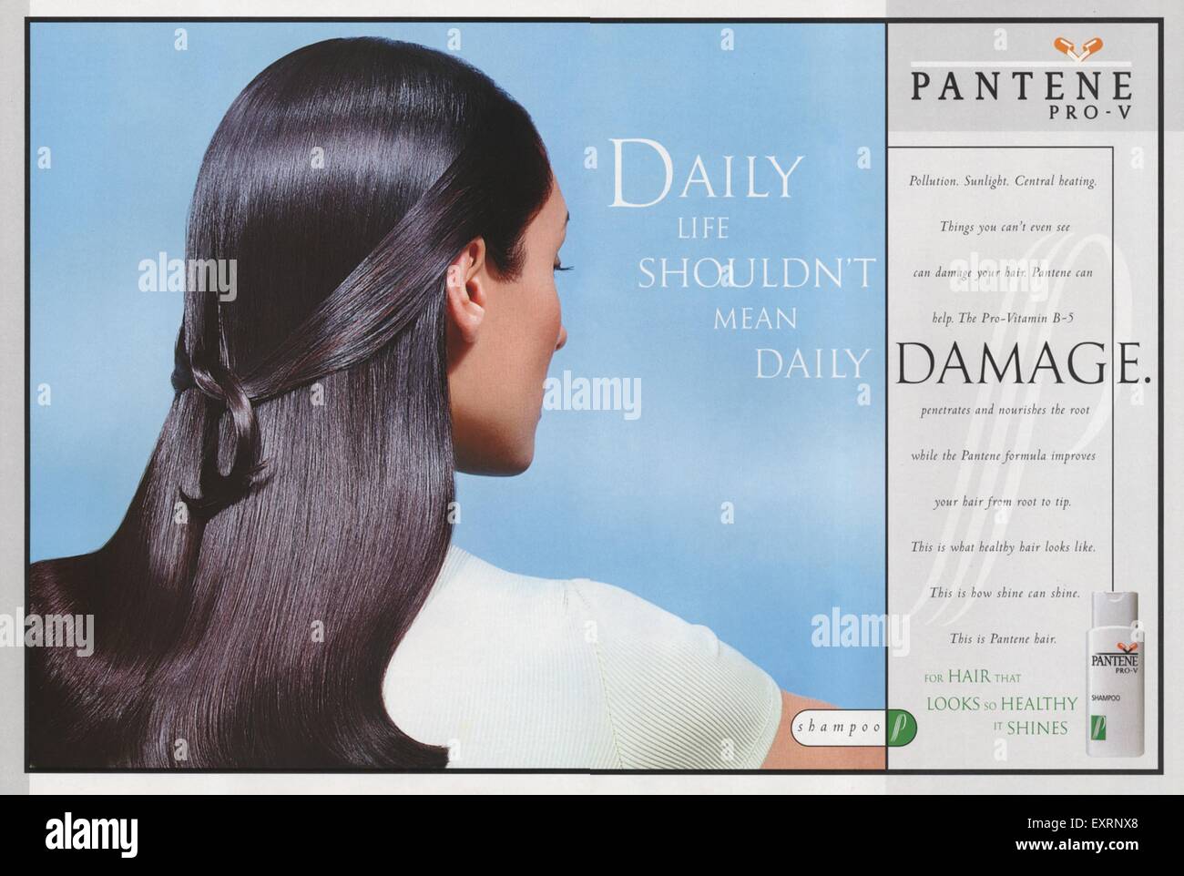 1990s UK Pantene Magazine Advert Stock Photo - Alamy