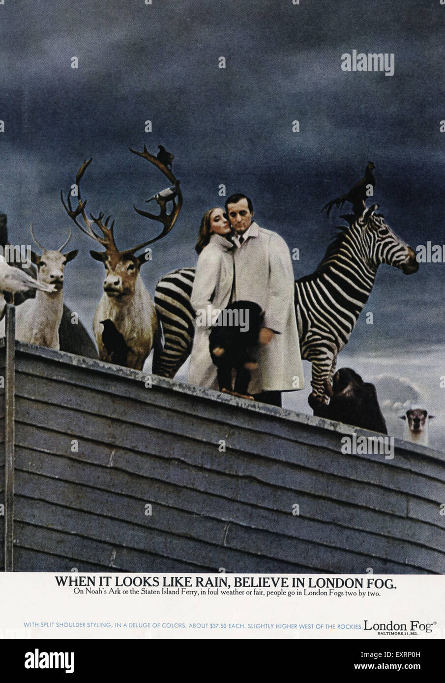 1970s USA London Fog Magazine Advert Stock Photo - Alamy