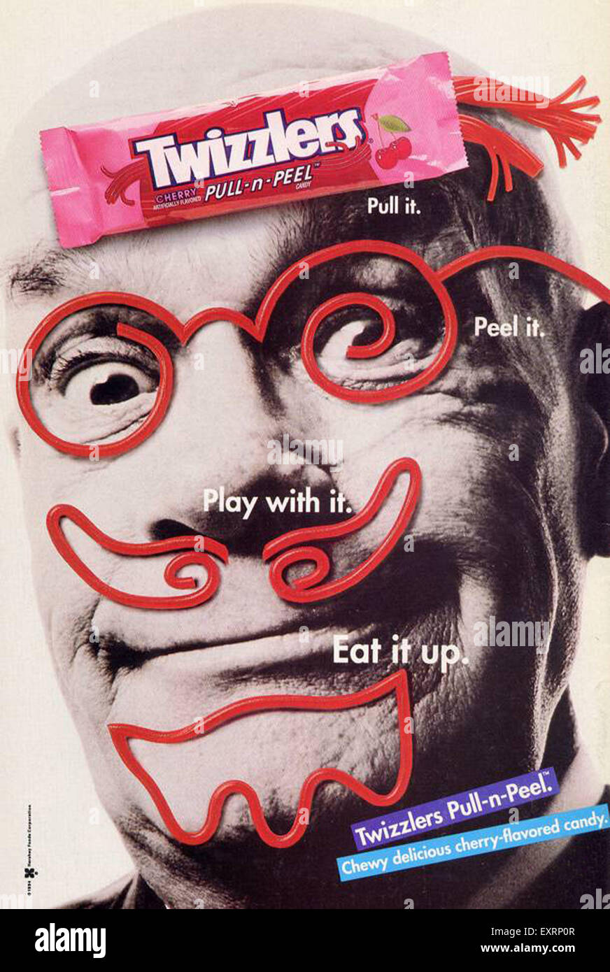 1990s USA Hershey's Twizzlers Magazine Advert Stock Photo - Alamy