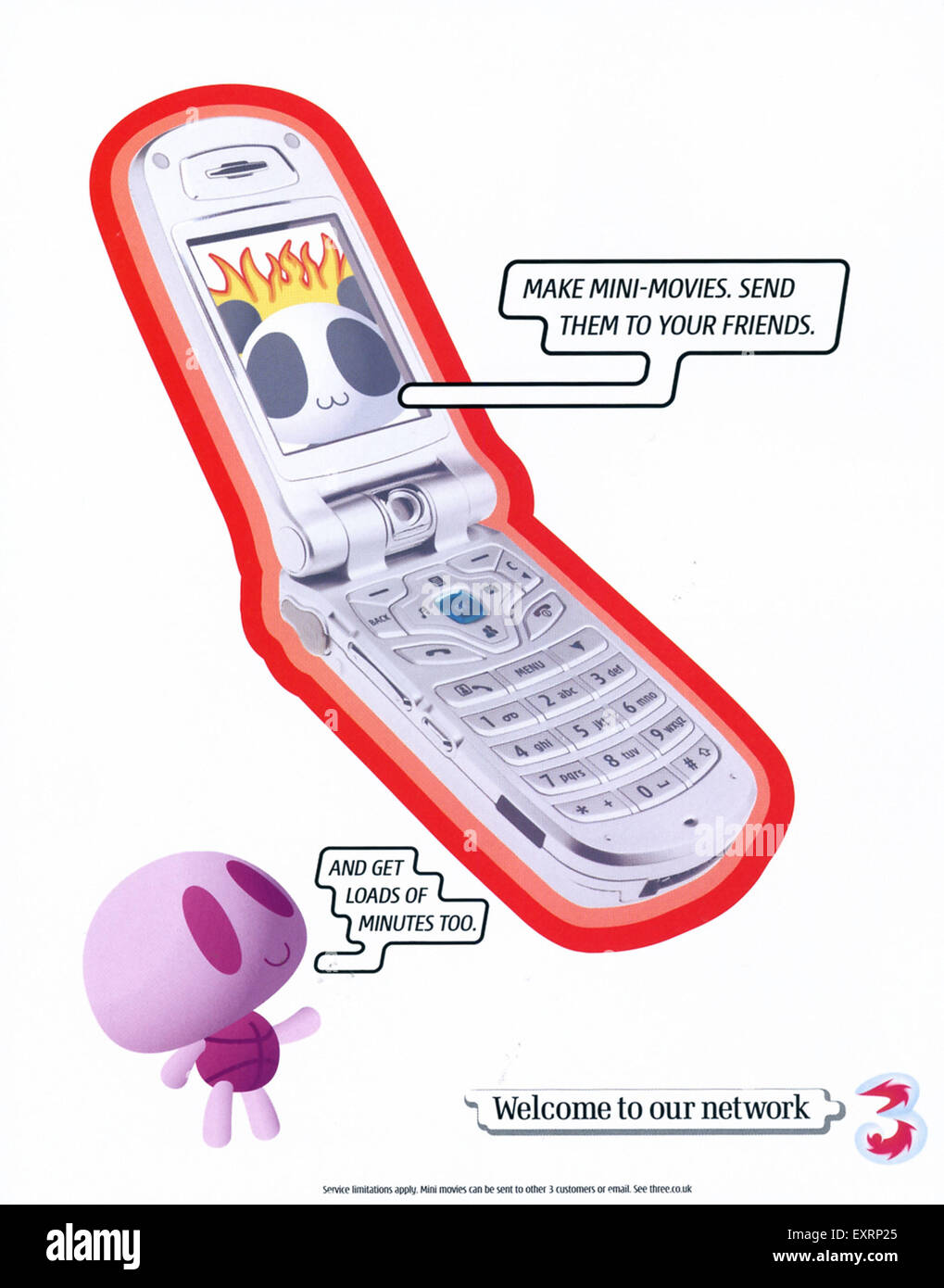 2000s UK Three Mobile Magazine Advert Stock Photo - Alamy