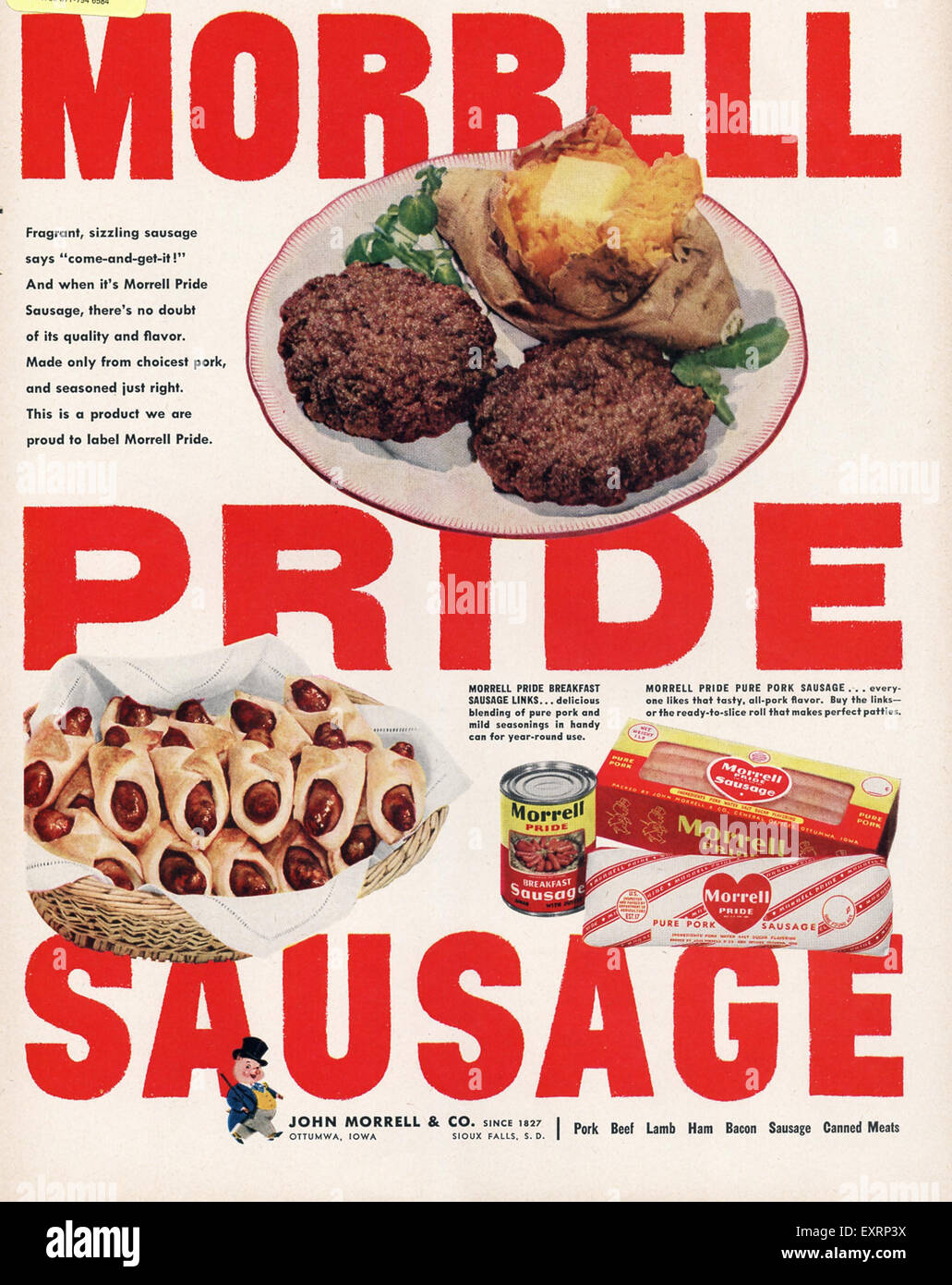 Meat advert 1950s hi-res stock photography and images - Alamy