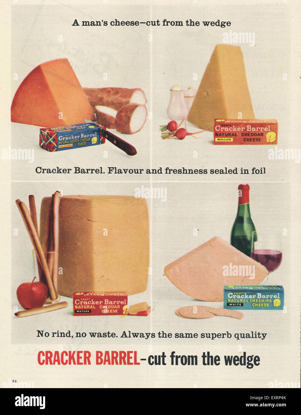 1960s UK Kraft Magazine Advert Stock Photo - Alamy