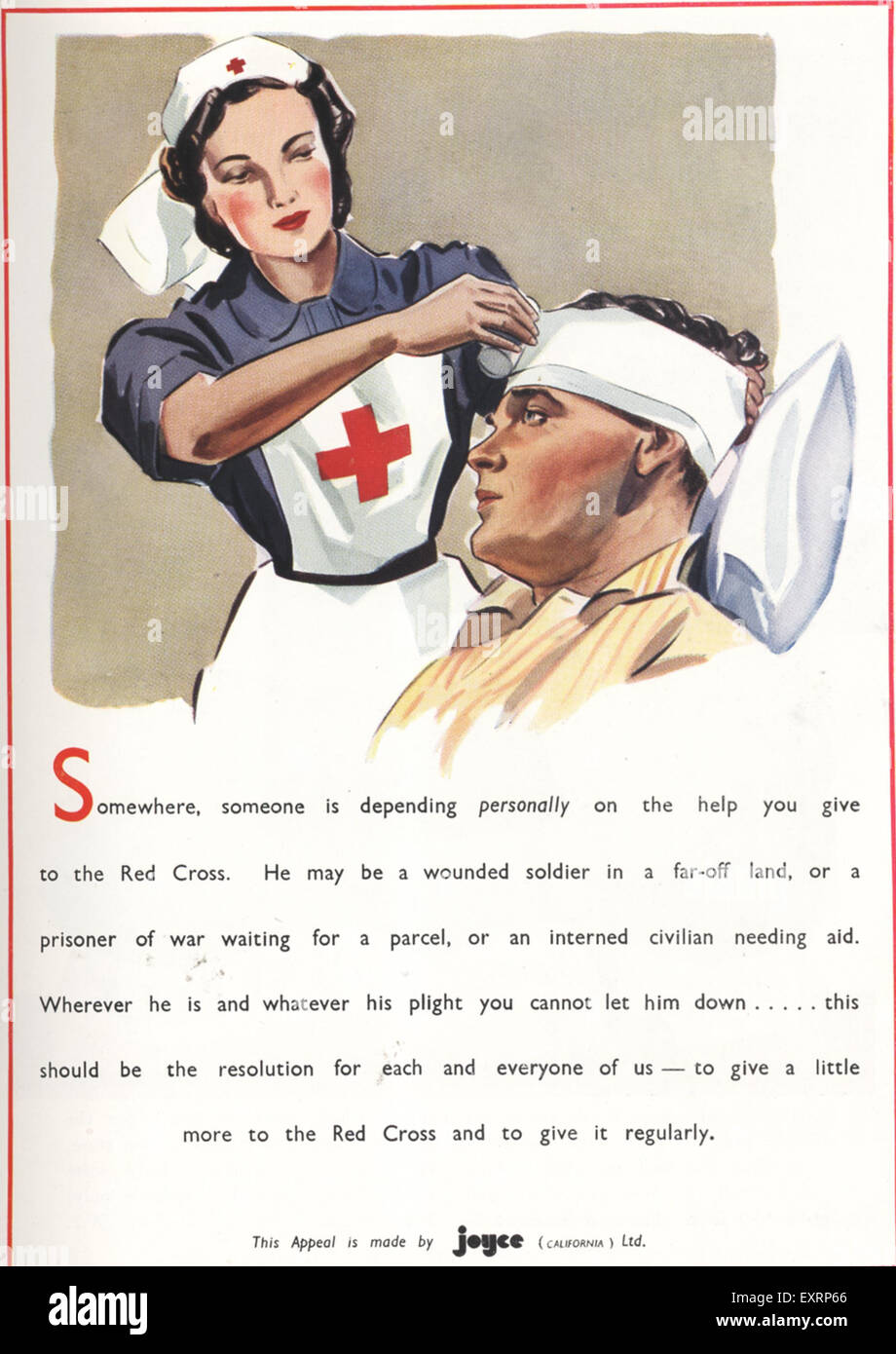 1940s UK The Red Cross Magazine Advert Stock Photo - Alamy